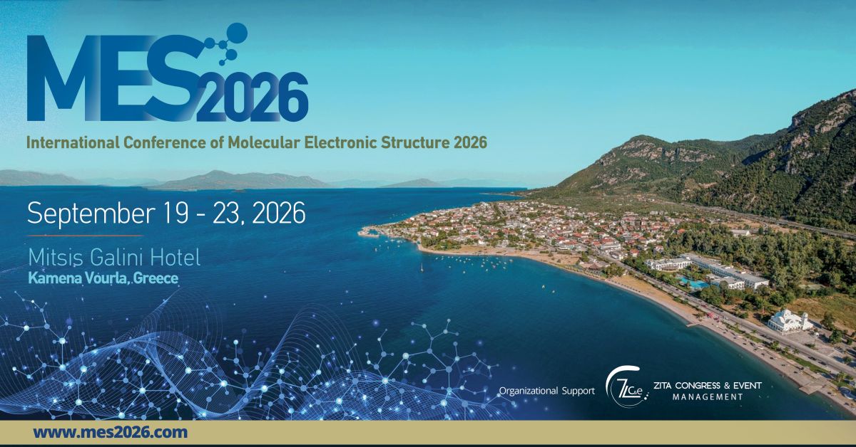 MES2026 Conference, September 19th - 23rd 2026, at Mitsis Galini, Kamena Vourla, Greece.